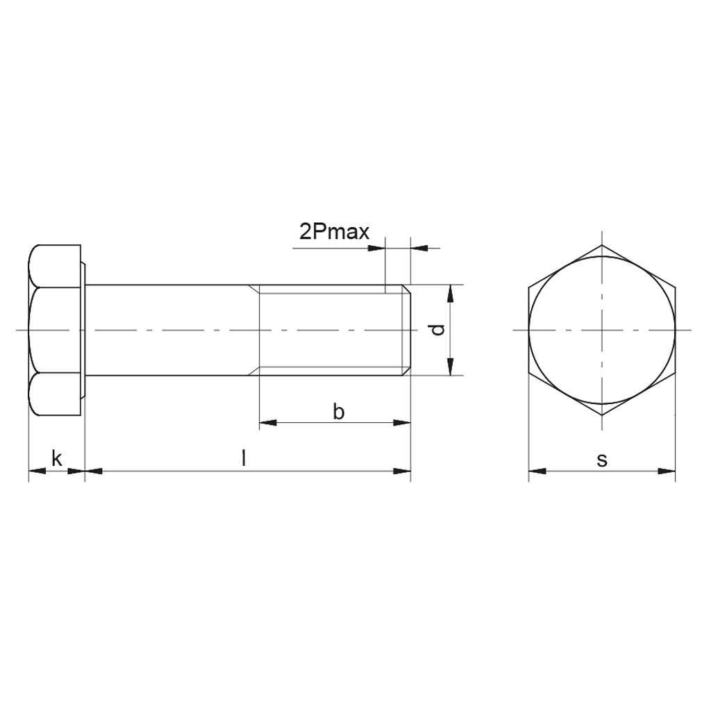 Vite testa esagonale con filettatura UNC grado 5 Zincato bianco ...