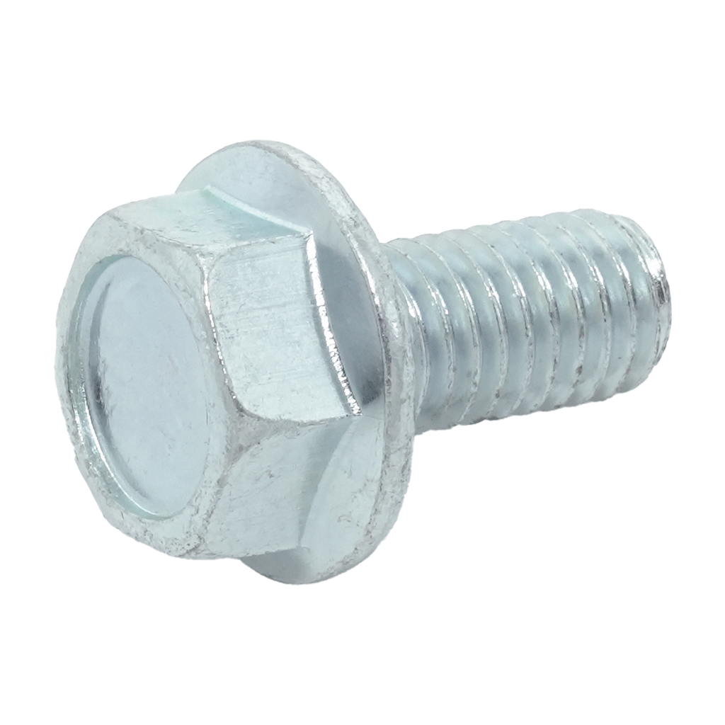 Vite testa esagonale flangiata zigrinata DIN 6921 acciaio 4.8 Zincato ...