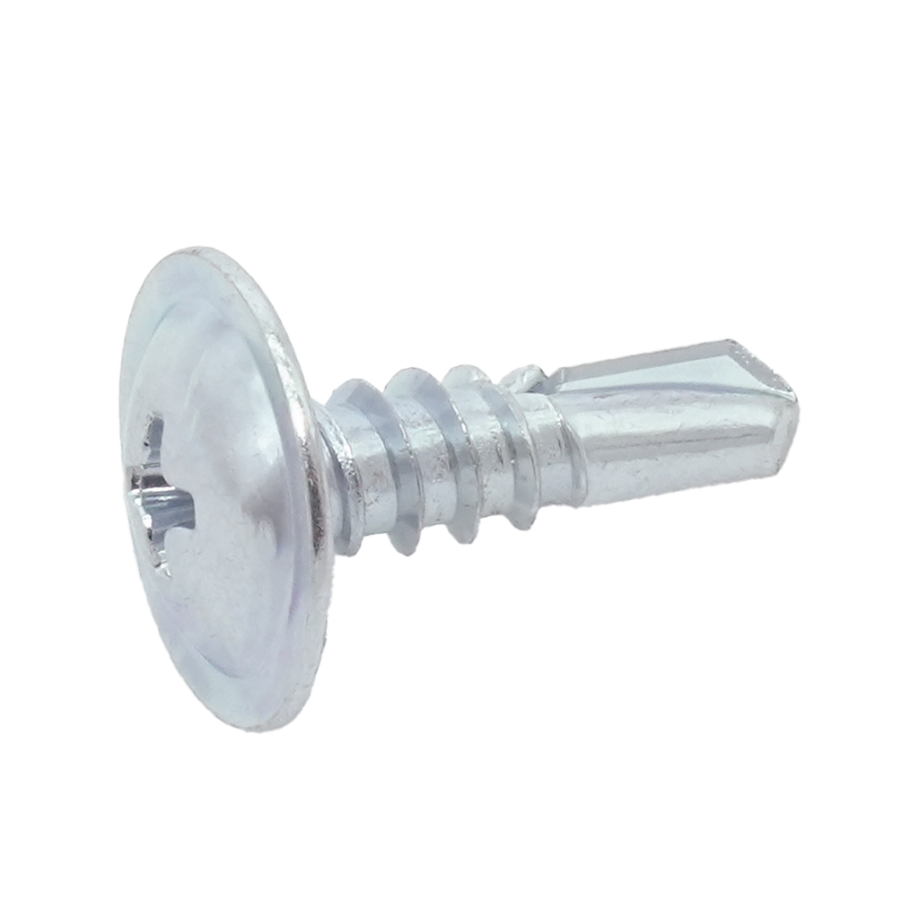 Vite autoperforante testa mezza tonda flangiata zincato bianco ...