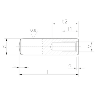 Spina cilindrica temprata con foro di estrazione tolleranza m6 DIN 797 – Berardi Group