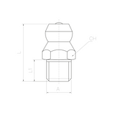 Ingrassatore idraulico a testa sferica diritto UNI 7663-A – Berardi Group